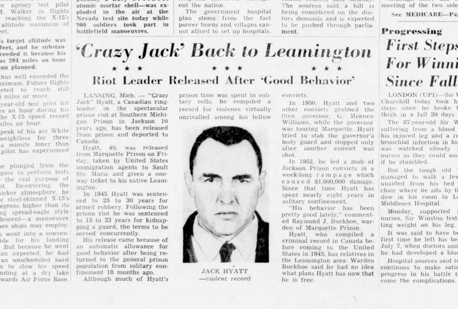 Crazy Jack Hyatt and the Jackson Prison Riot - Michigan Enjoyer