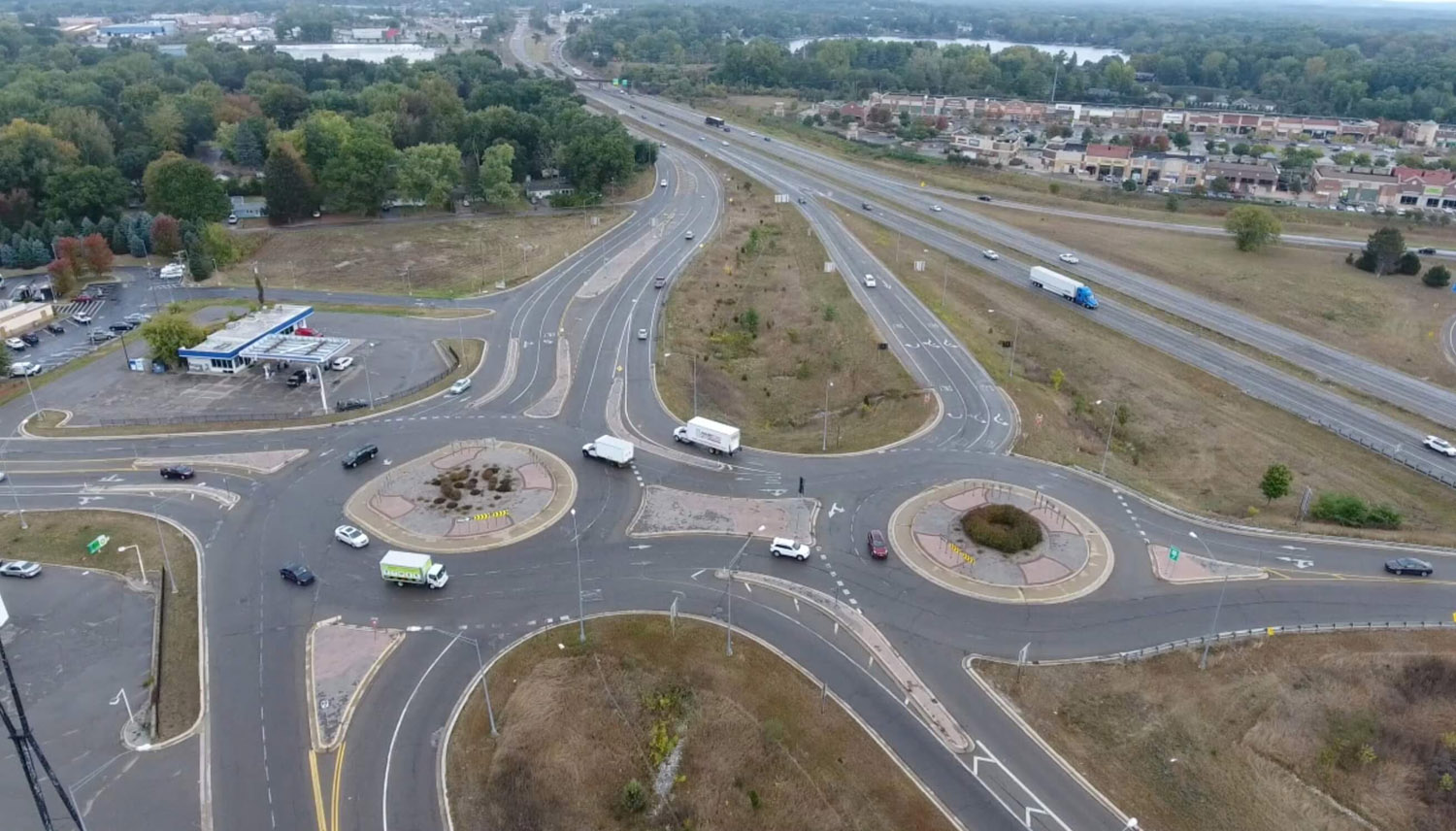 Brighton’s Double Roundabout Is a Crash Magnet - Michigan Enjoyer