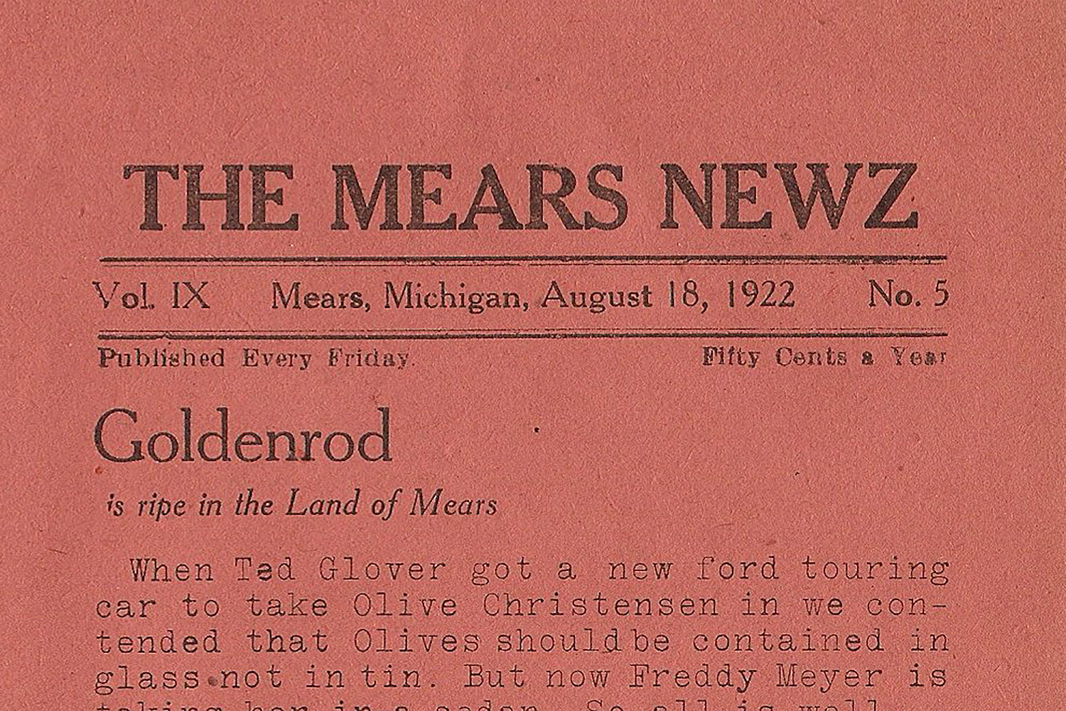 The Smallest Newspaper in the World Was Printed in Michigan - Michigan ...