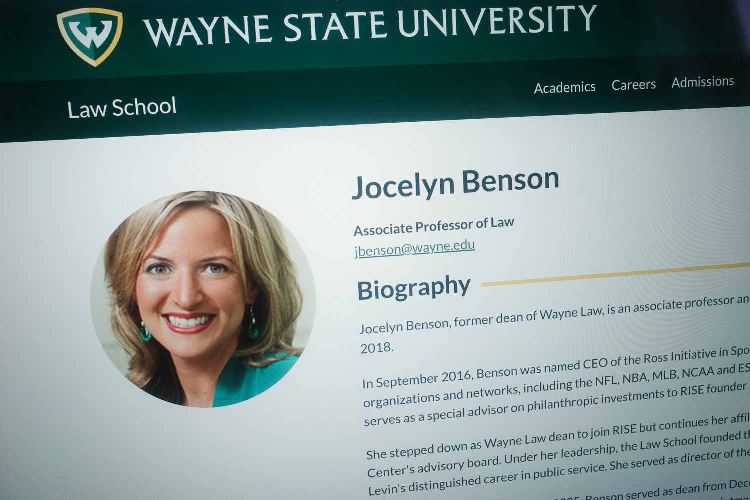 Was Jocelyn Benson Really Qualified to Run Wayne State Law School ...
